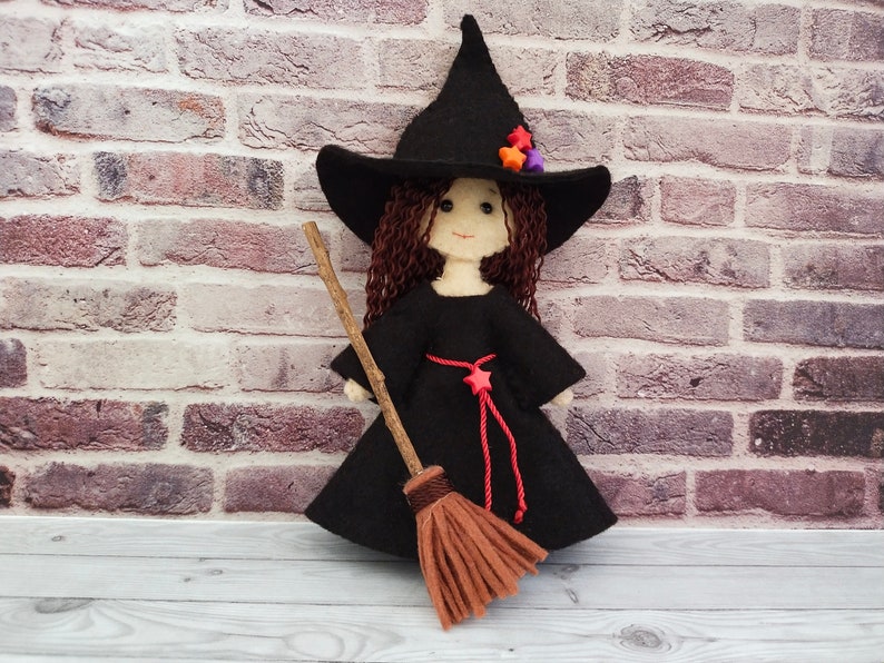 Felt Doll Little Witch PDF Pattern and Tutorial Halloween - Etsy