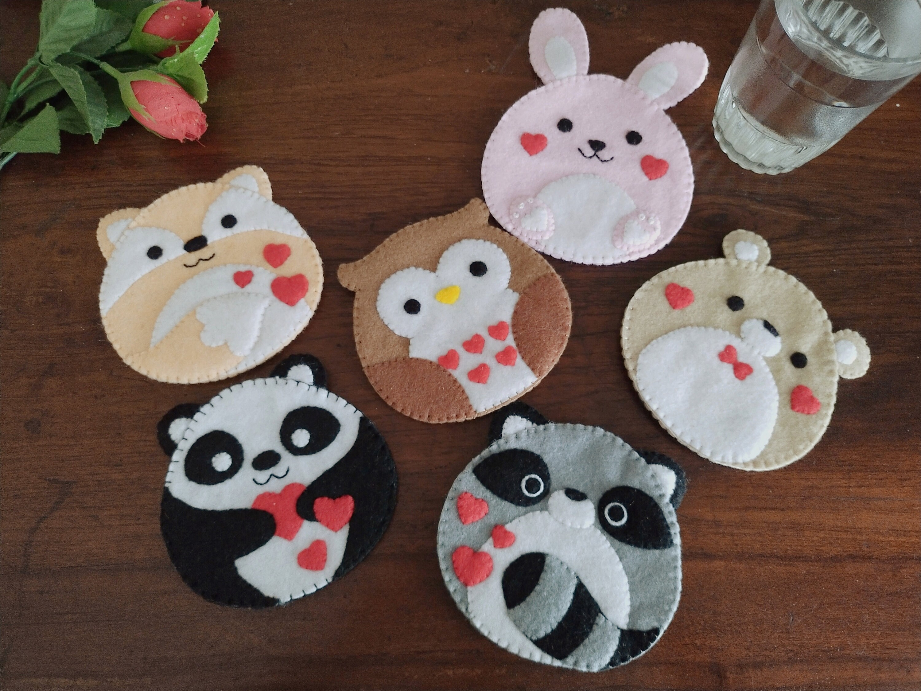 Felt Coasters Set of 6 PDF Pattern and Tutorial - Etsy