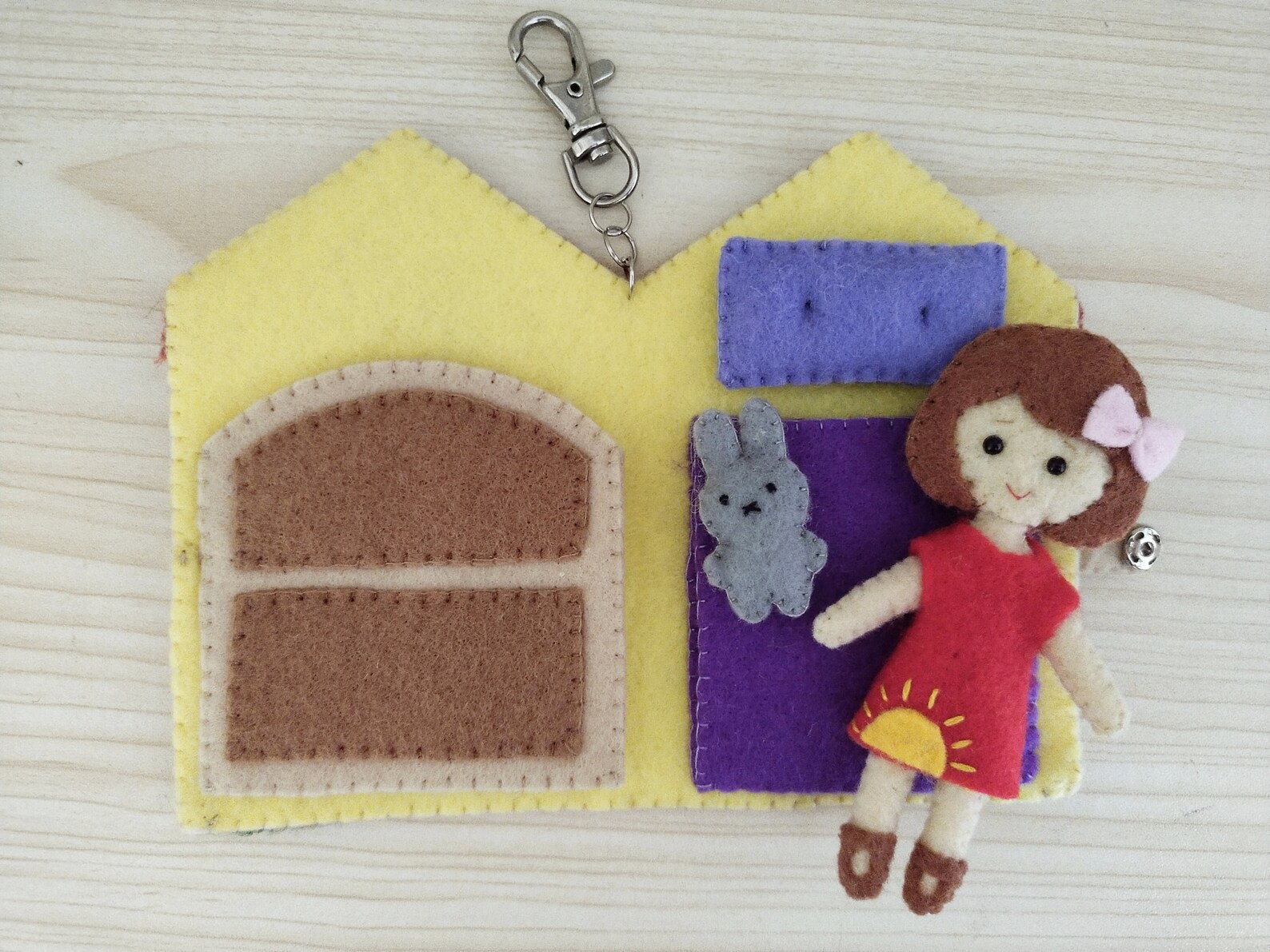 Tiny Felt Doll With Dollhouse and Clothes PDF Pattern and Tutorial - Etsy