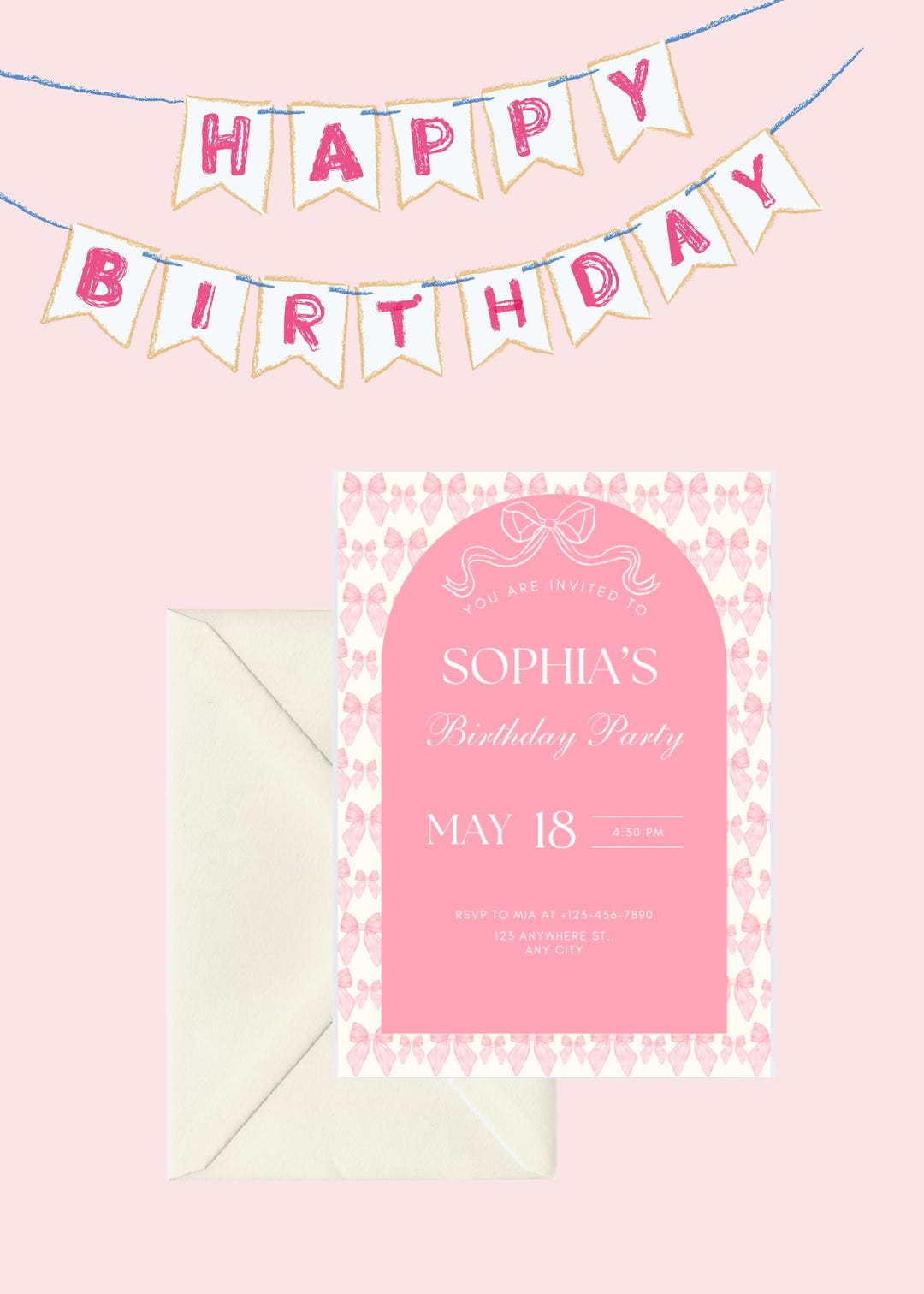 Personalized Girls Birthday Invitation | Cute & Fun Party Invite ...