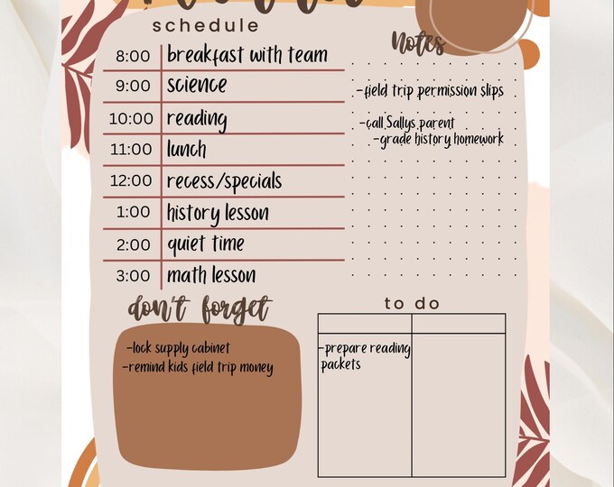 Retro Teacher Lesson Planner | EDITABLE | 2025-2026 | Teacher Binder ...