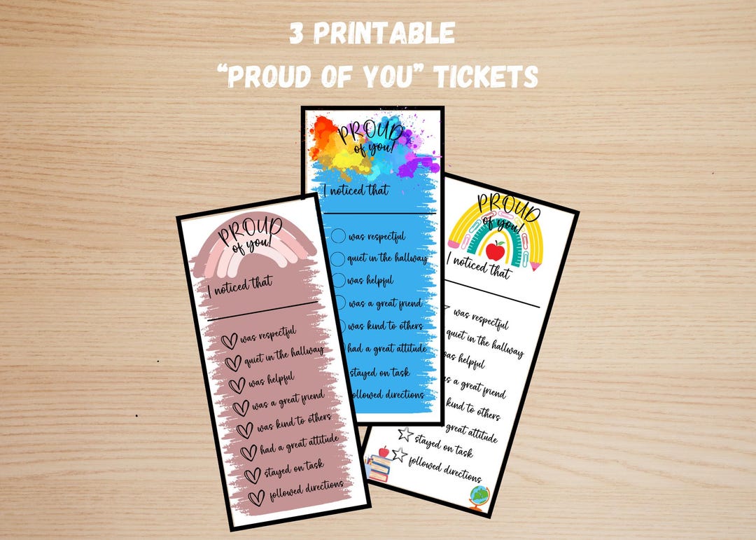 Proud of You! Achievement Ticket - Etsy