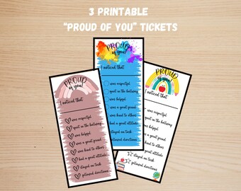 PROUD OF YOU Ticket- Black and White Template, Teacher Praise, Digital ...