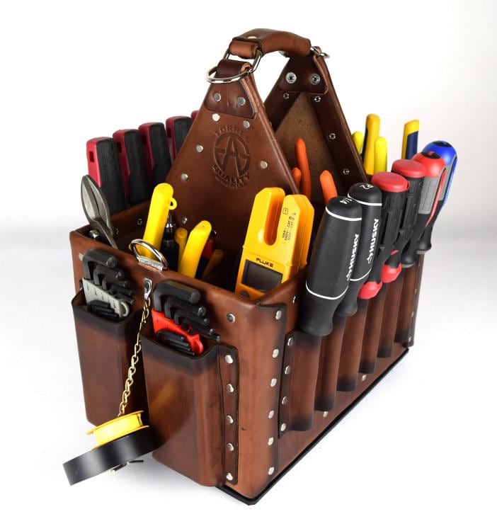 Electrician Leather Tool Bag Tuff-tote Journeyman's Stronghold Tote ...