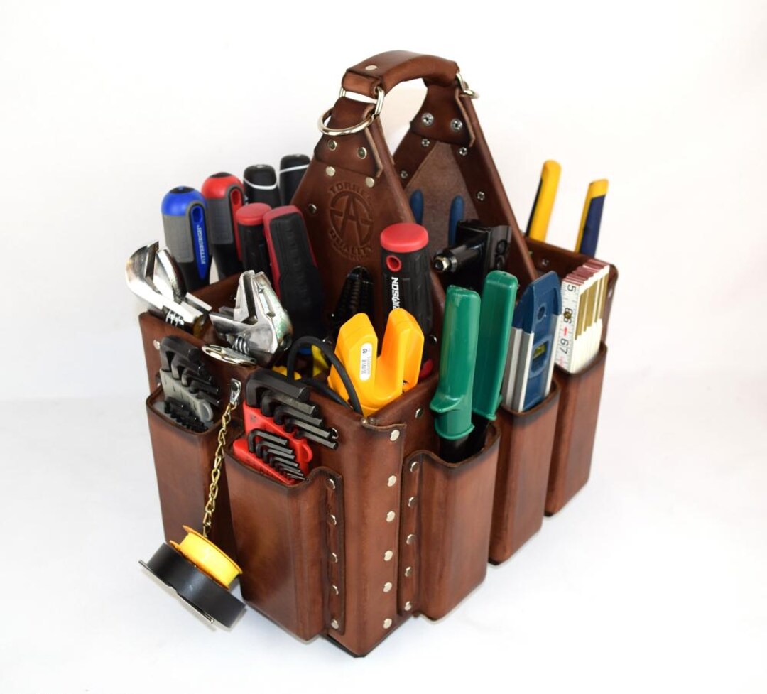 Electrician Leather Tool Bag Tuff-tote Journeyman's Stronghold Tote ...