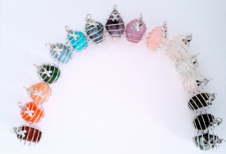 PROSTATE Cancer ~ BABY BLUE Awareness Gem Necklace (hope Beacon ...