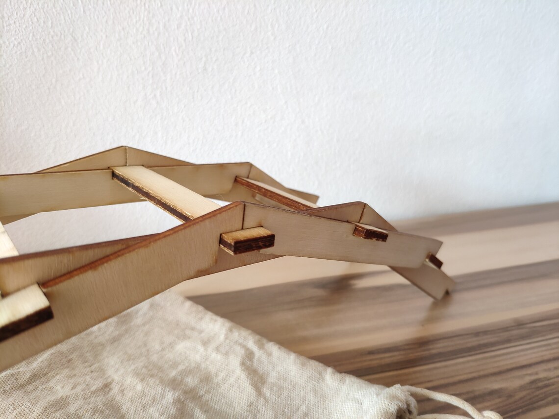 Self Supporting Bridge Inspired by Leonardo Da Vinci - Easy Version - Etsy