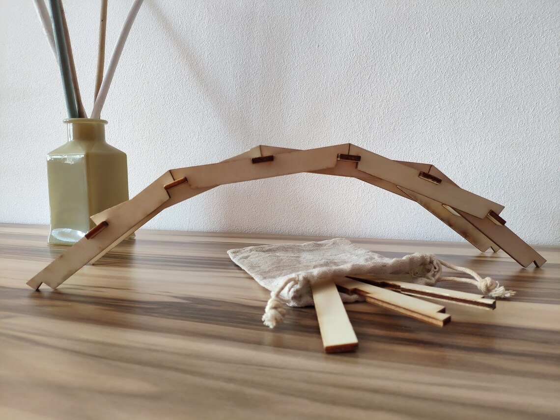 Self Supporting Bridge Inspired by Leonardo Da Vinci Easy Version - Etsy