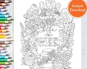 Printable Mandala Moon DIGITAL Coloring Page INSTANT - Etsy