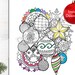 Printable Christmas Ornaments DIGITAL Coloring Page | INSTANT DOWNLOAD ...
