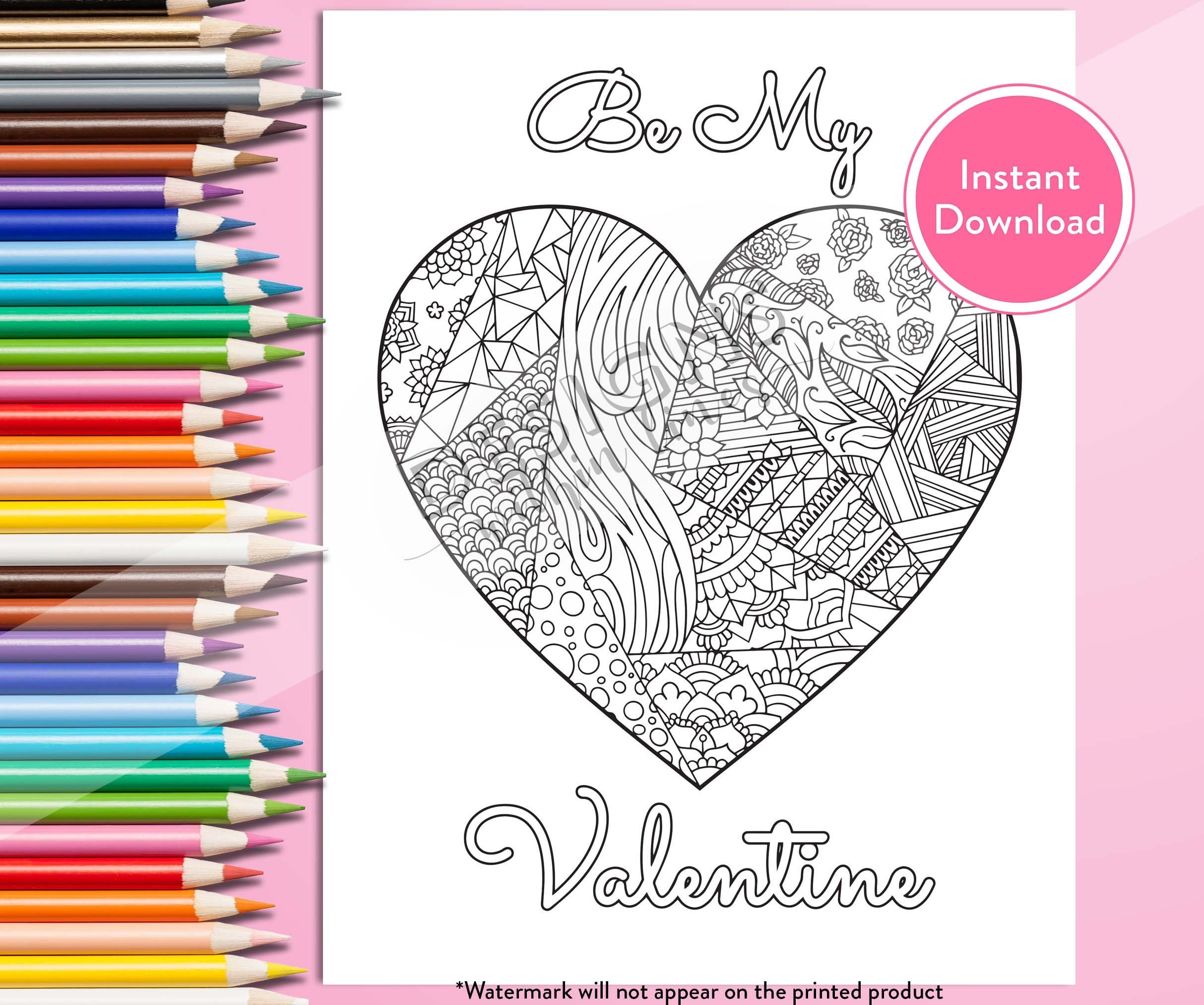Be My Valentines Coloring Pages
