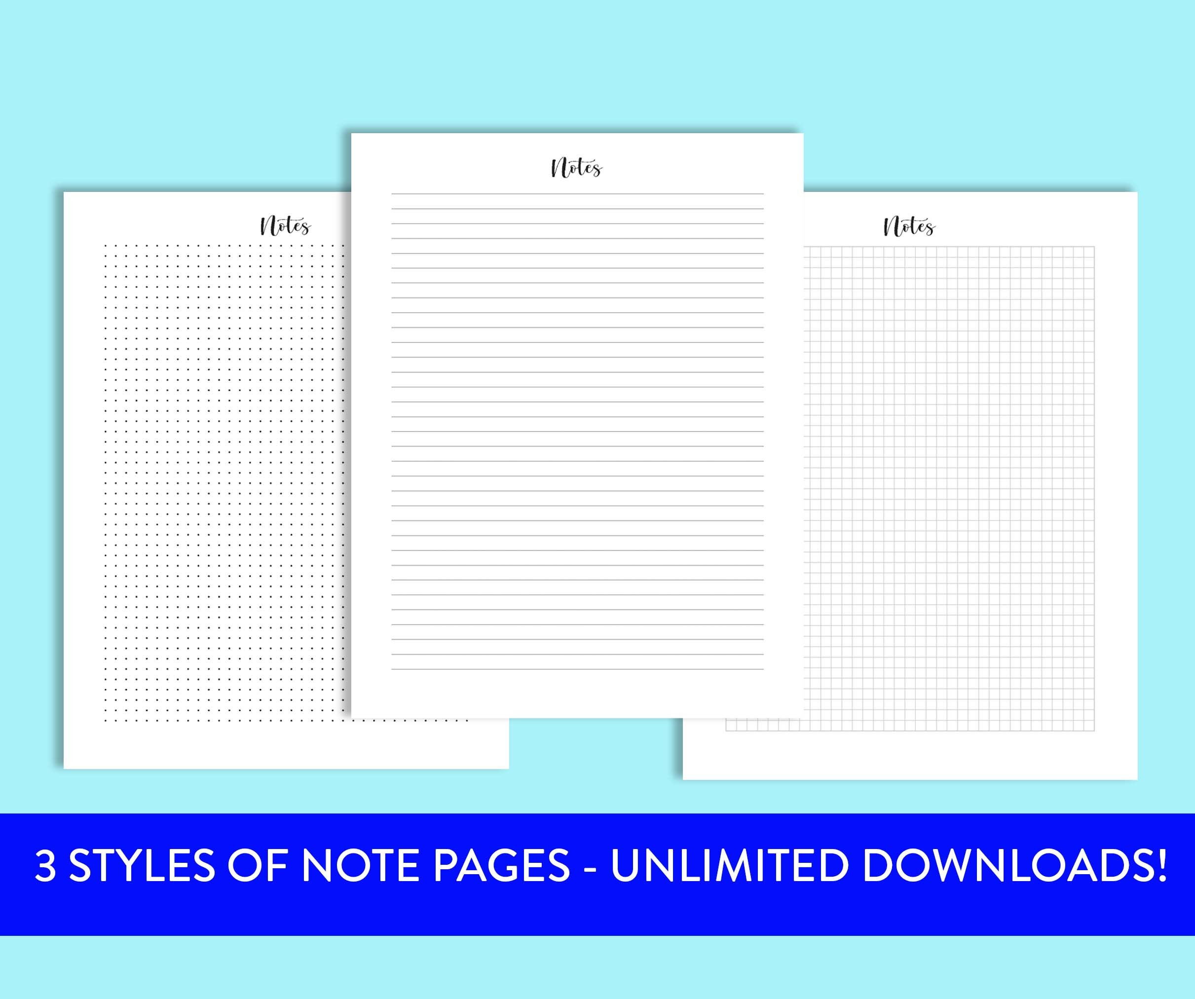 Digital Printable Coloring Calendar Blank Unnumbered Bundle With 32 ...