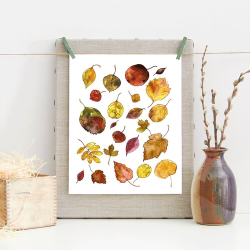 Turkey Watercolor Art Print Fall Wall Art Autumn Decor - Etsy