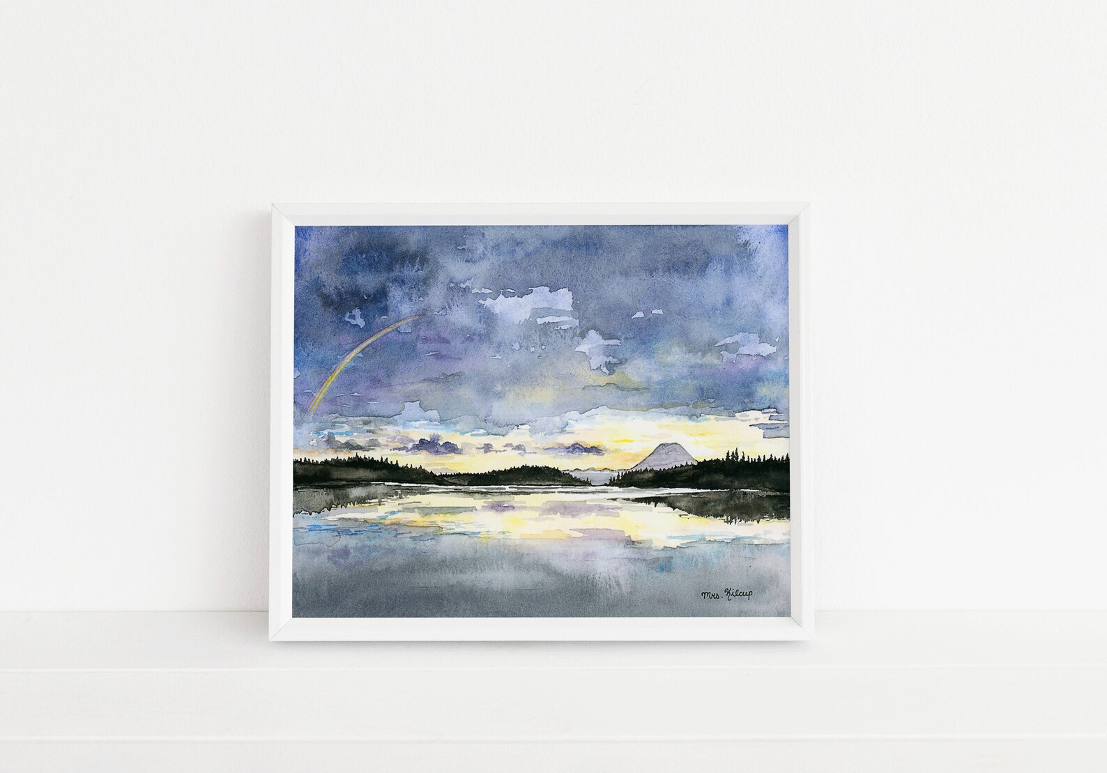 Gig Harbor Rainbow Art Print Washington Reflection Rainbow - Etsy