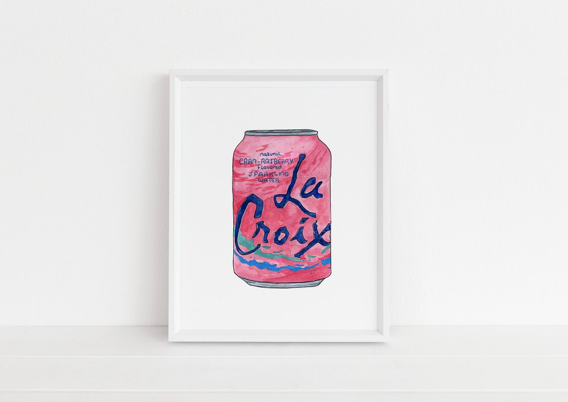 Cran-raspberry La Croix Art Print Sparkling Water La Croix - Etsy