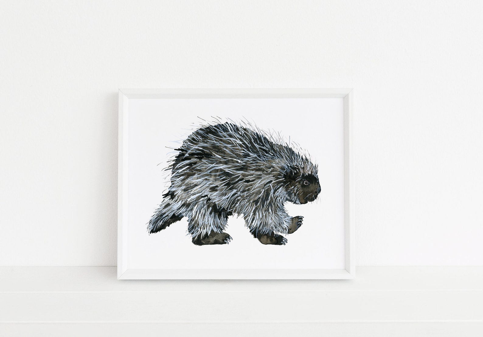 Porcupine Art Print Home Decor Wildlife Forest Animal - Etsy