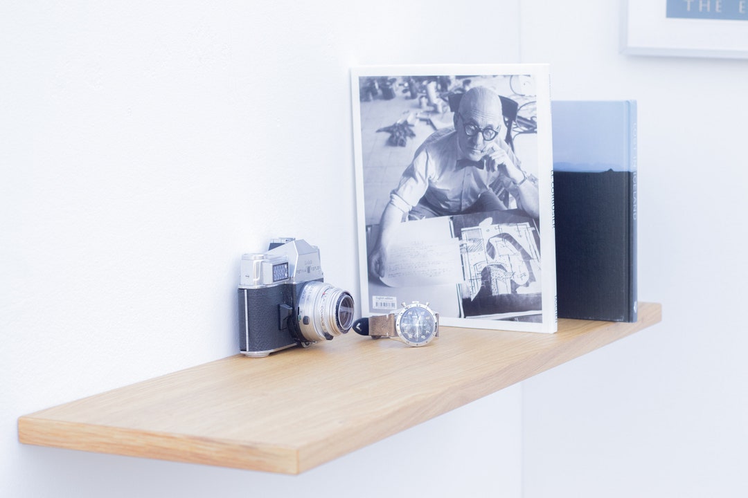 Slim and Minimalist Oak Floating Shelves - Etsy