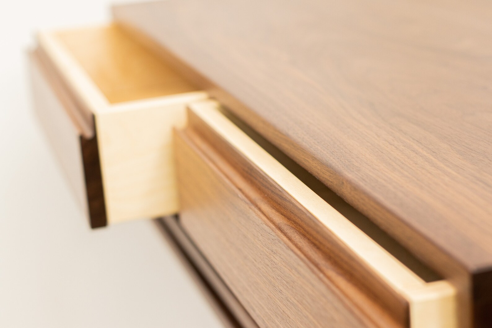 Floating Desk Black Walnut With Keyboard Tray and Drawers - Etsy