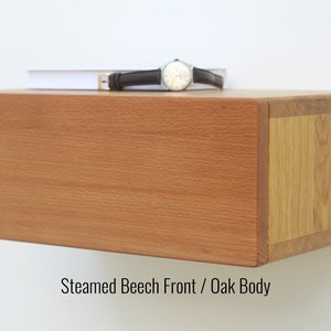 Modern Oak Floating Nightstand / White Oak / Dark Oak | Etsy