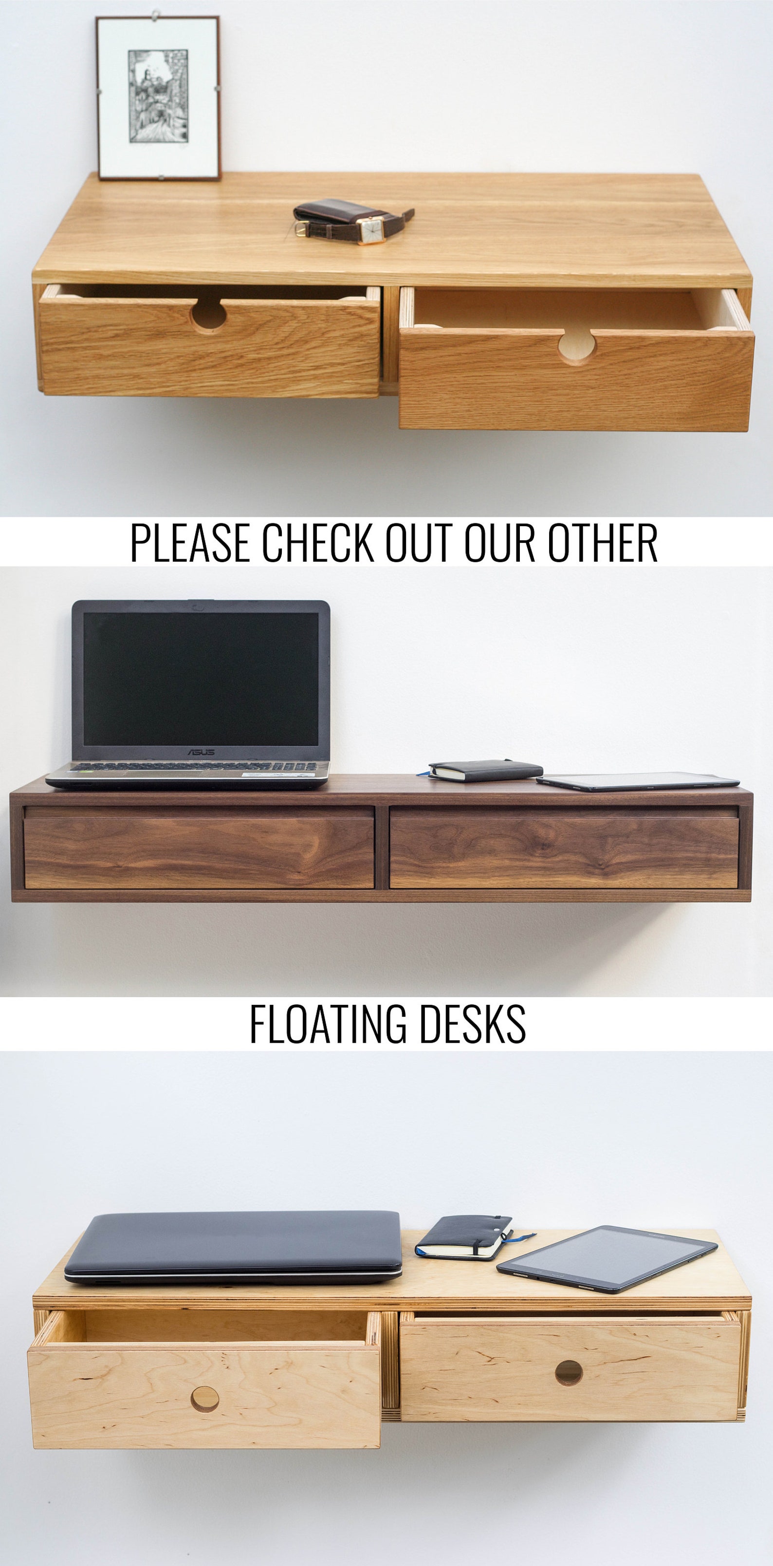 Floating Desk for Home Office | Etsy