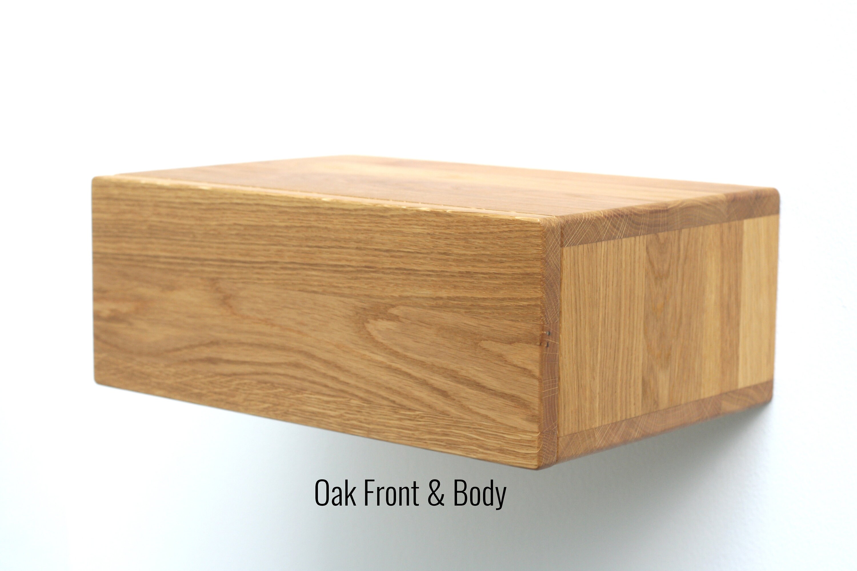 Modern Oak Floating Nightstand / White Oak / Dark Oak | Etsy