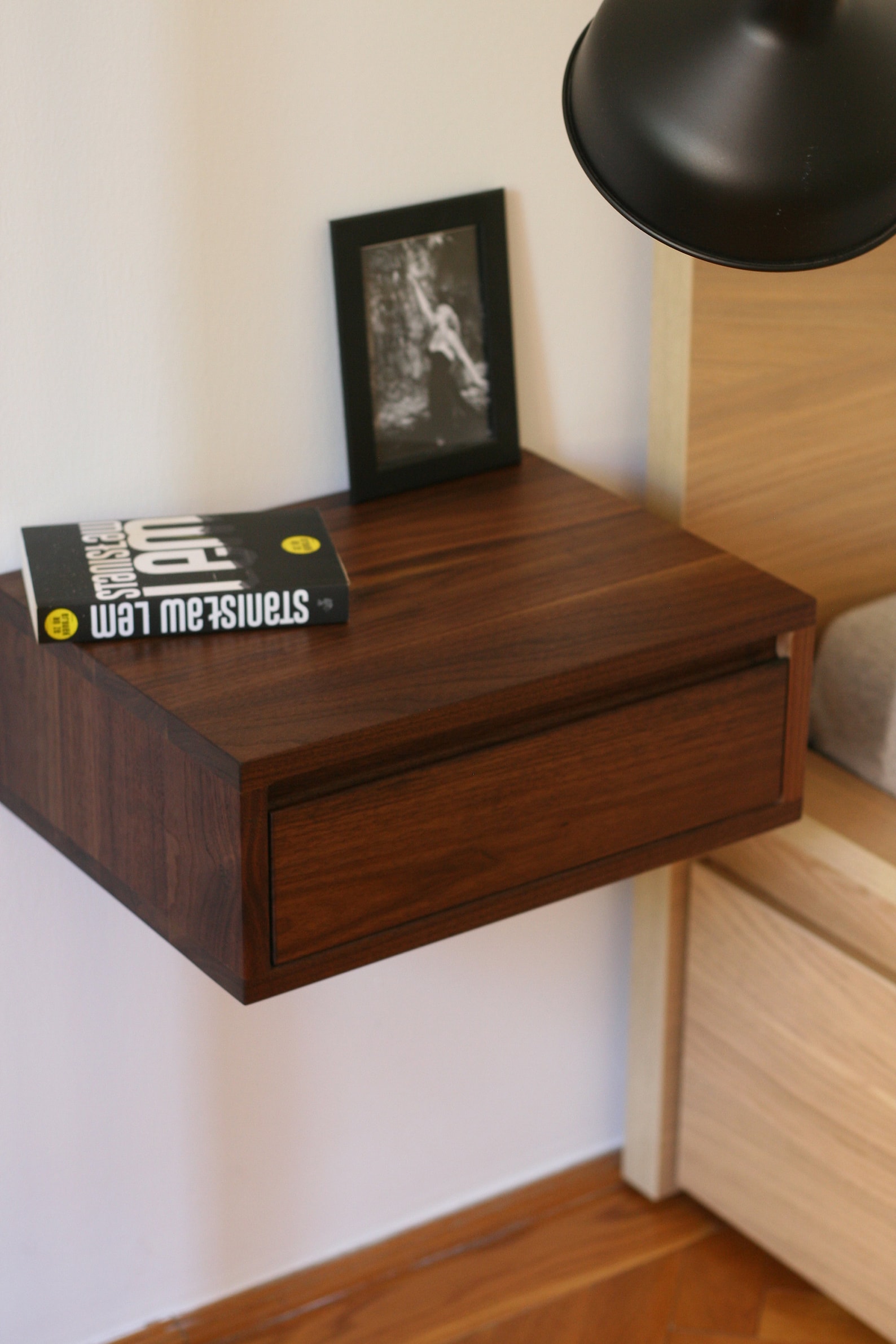 Floating Nightstand With Drawer / Mid Century Modern Bedside - Etsy UK