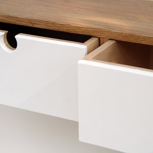 Dressing Table With Drawers / White Oak / Dark Oak - Etsy