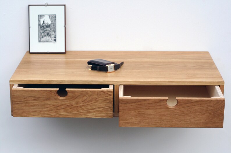 Dressing Table With Drawers / White Oak / Dark Oak - Etsy