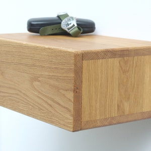 Modern Oak Floating Nightstand / White Oak / Dark Oak - Etsy