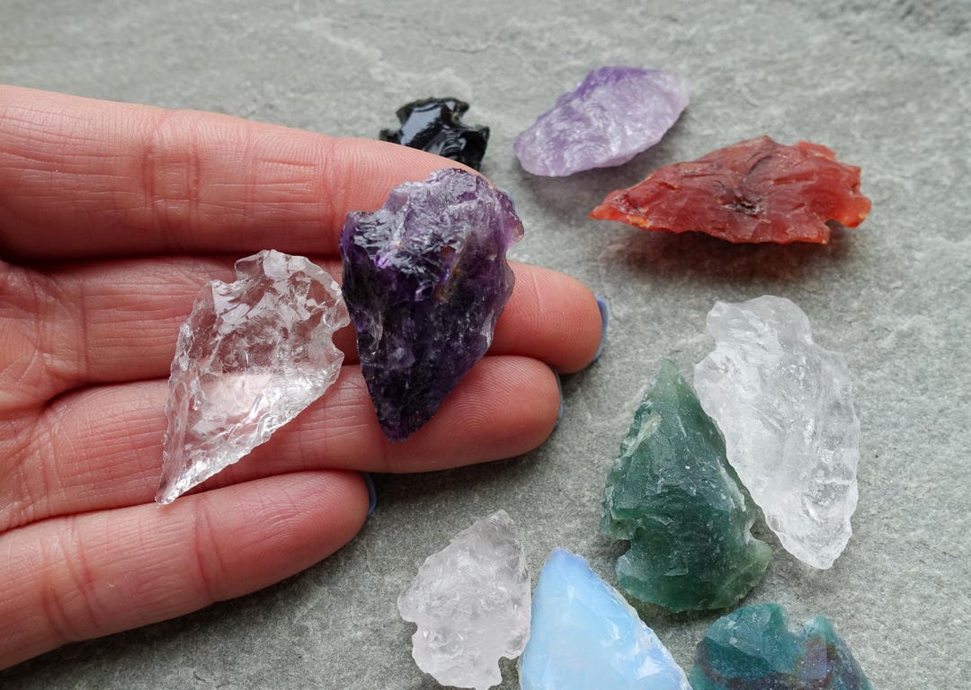 Raw Crystal Arrowhead, Arrowhead Gemstone, Metaphysical Healing Stone ...
