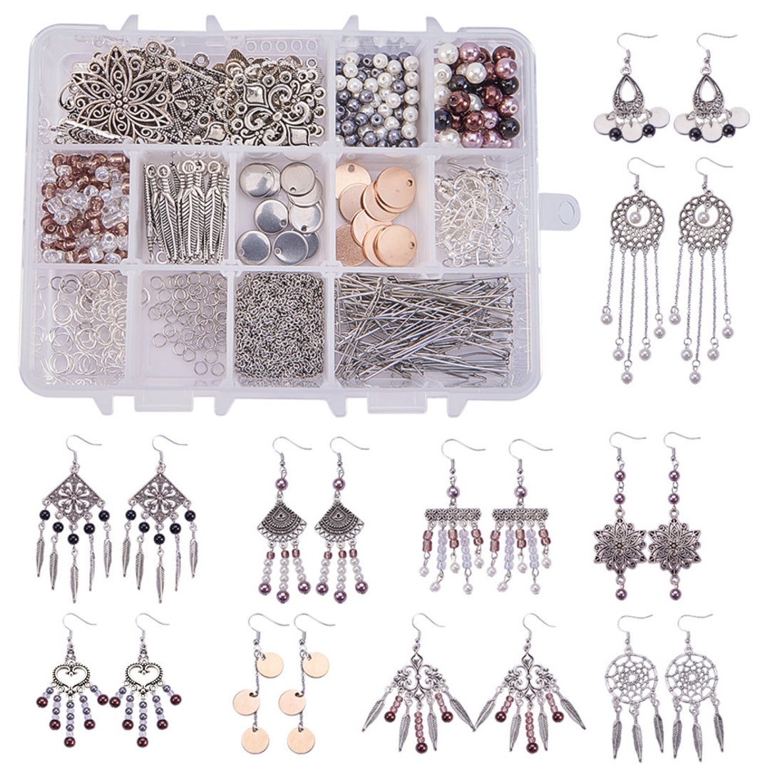 20% Sale DIY Earring Jewelry Kit, 10 Pairs Chandelier Bohemian Dangle ...