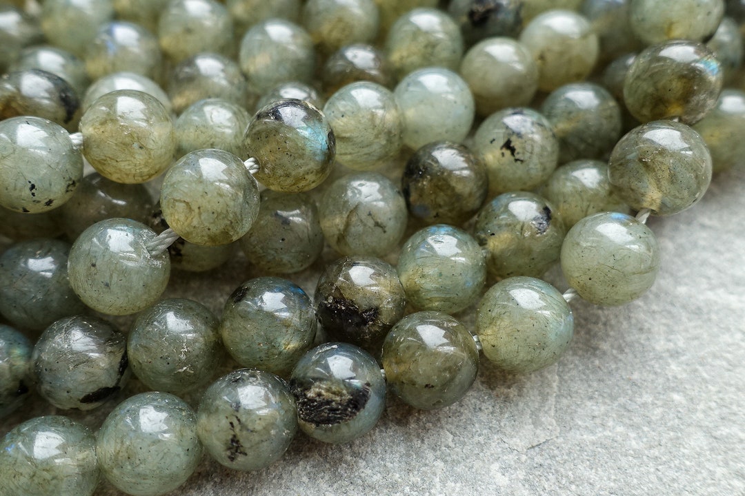 4 Sizes - Natural Labradorite Beads, 4mm 6mm 8mm 10mm Gemstone Round ...