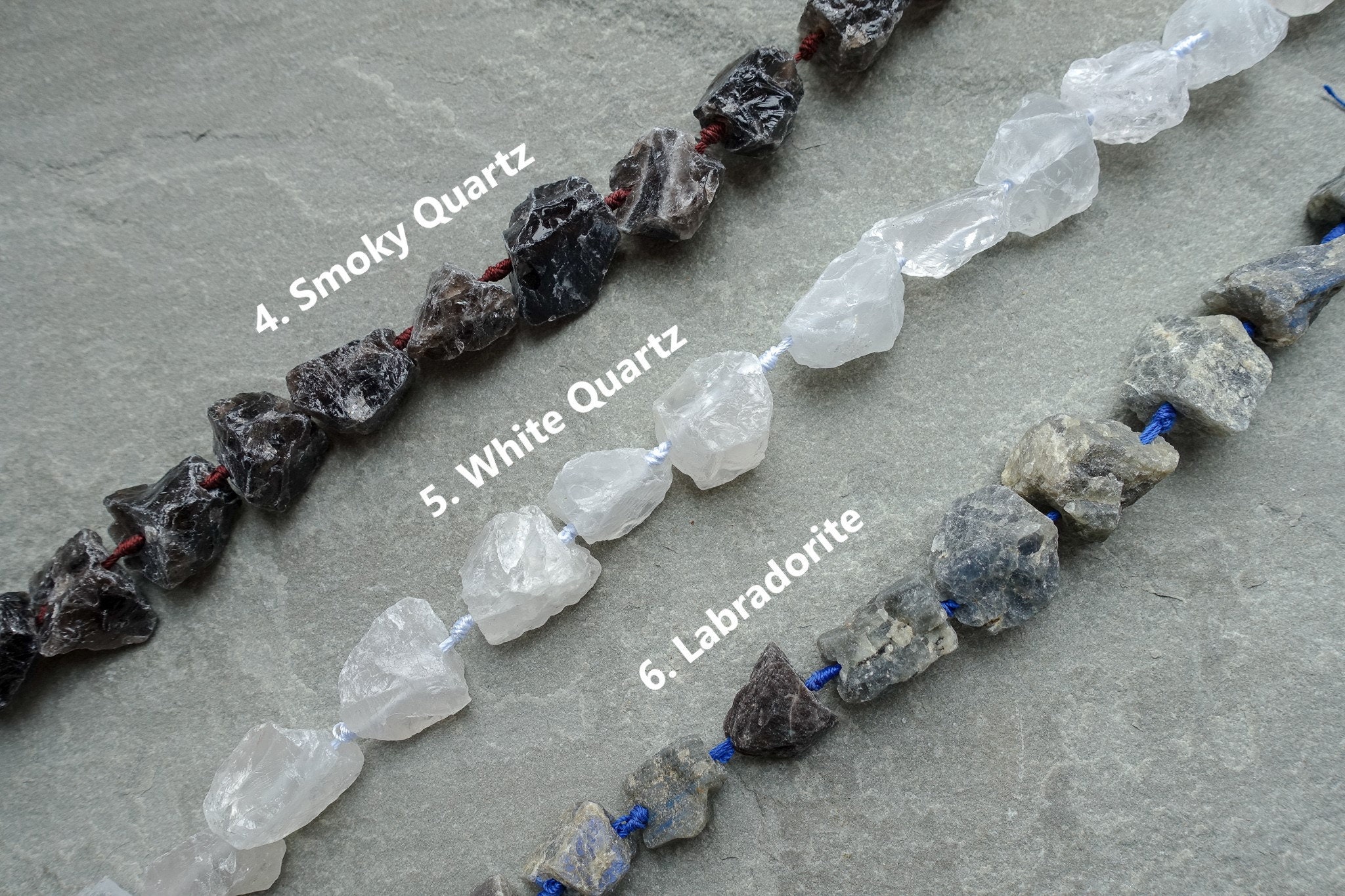 Natural Raw Chunky Crystal Nugget Beads, Untreated Ore Beads, Statement ...