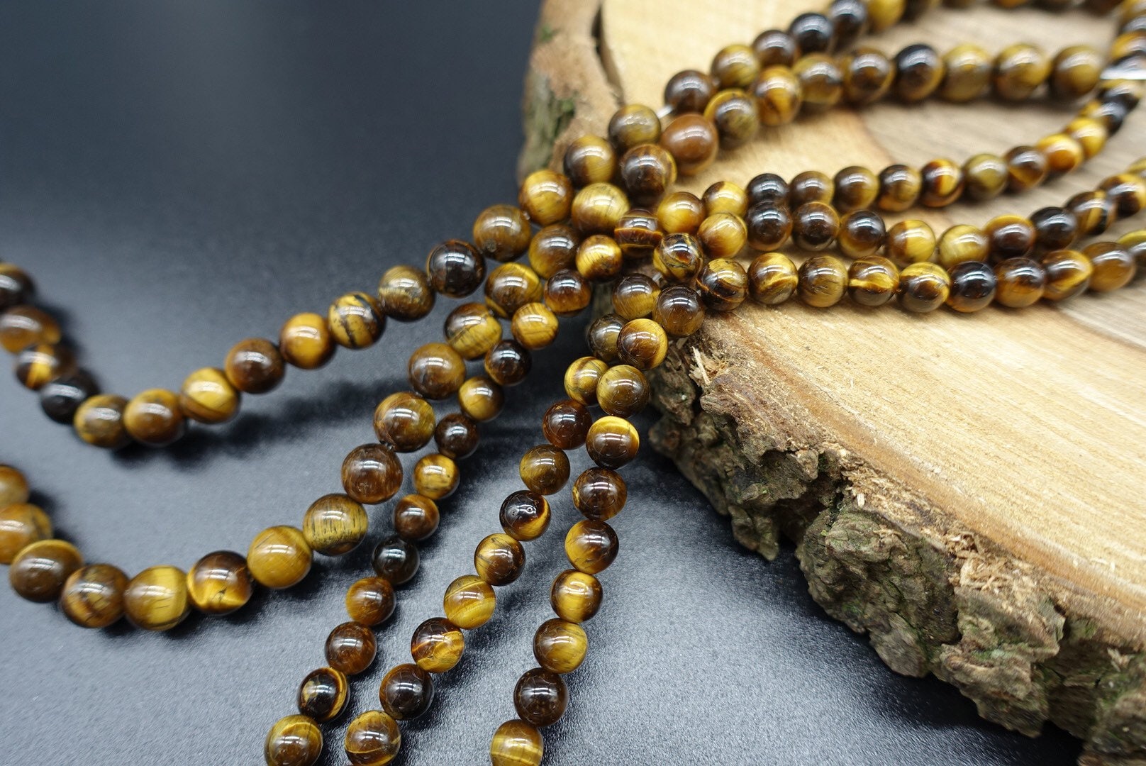 3 Sizes Natural Tiger Eye Beads Grade A Golden Natural | Etsy