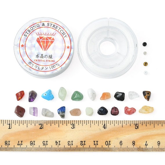 20 Sale DIY Stretch Bracelet Making Kit Gemstone Chips Bracelets Jewelry Making Supplies Craft UK