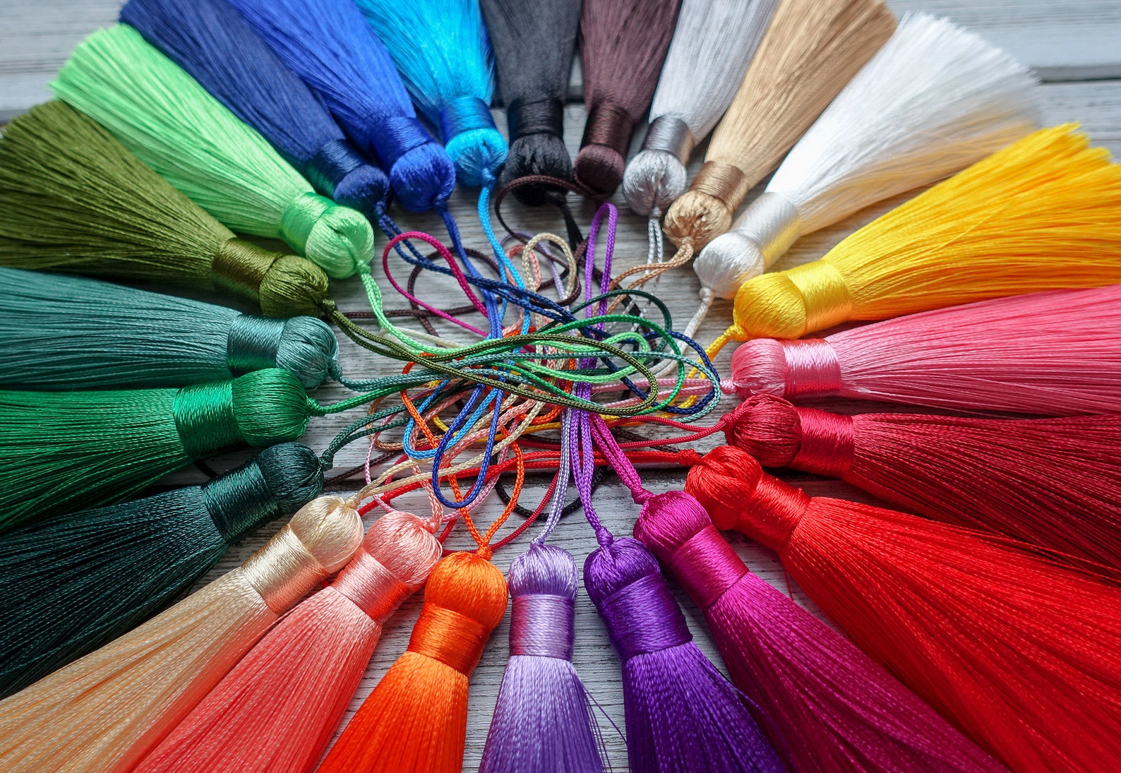 25 Colours 8cm Silk Mala Tassel High Quality Tassels With - Etsy