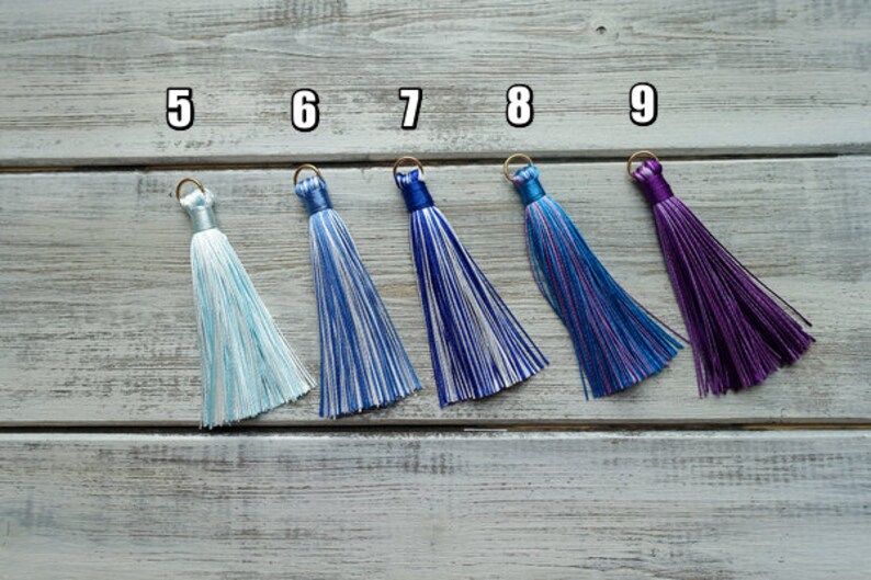 7cm Polyester Mixed Color Tassels With Attachment Jump Ring - Etsy