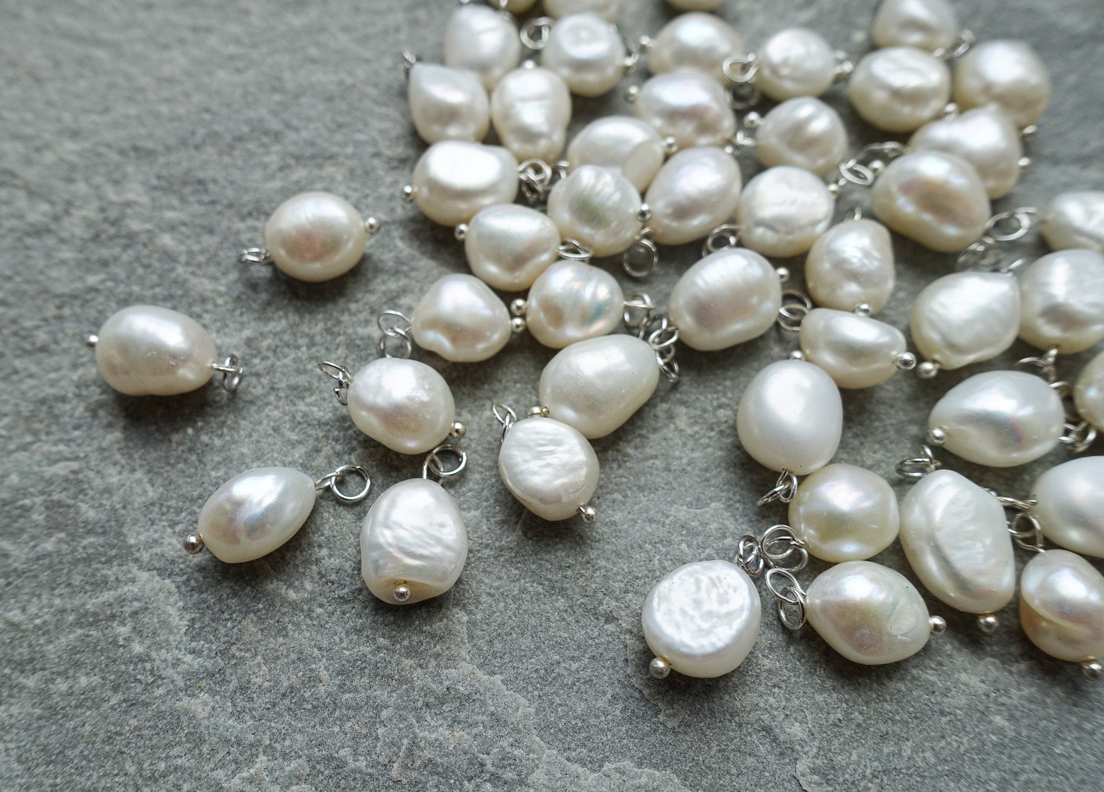 Keshi Style Pearls Charm Freeform Natural Pearl Bead Pendant | Etsy