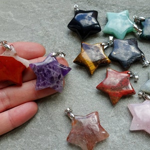 Crystal Star Pendant Etsy