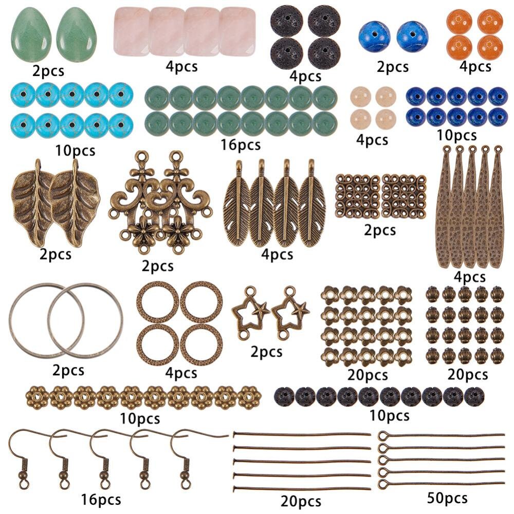 20% Sale DIY Earring Jewelry Kit, 8 Pairs Chandelier Bohemian Dangle ...