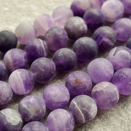Amethyst Beads Matte Beads Frosted Beads 8mm Beads 6mm - Etsy