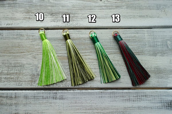 7cm Polyester Mixed Color Tassels with attachment jump ring | Etsy