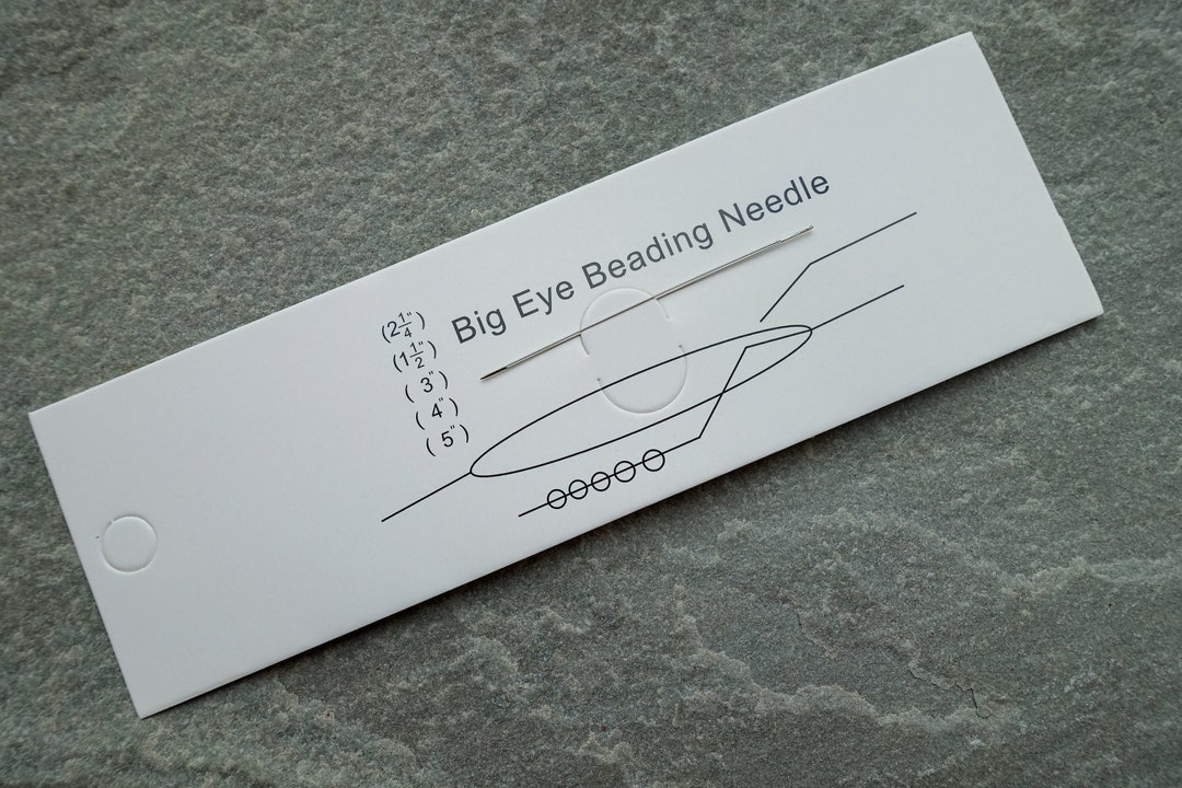 4 Sizes - Stainless Steel Big Eye Beading Needle, Jewelry Making Needle ...