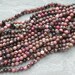 4 Sizes - Natural Round Rhodonite Jasper Beads, 4mm 6mm 8mm 10mm ...