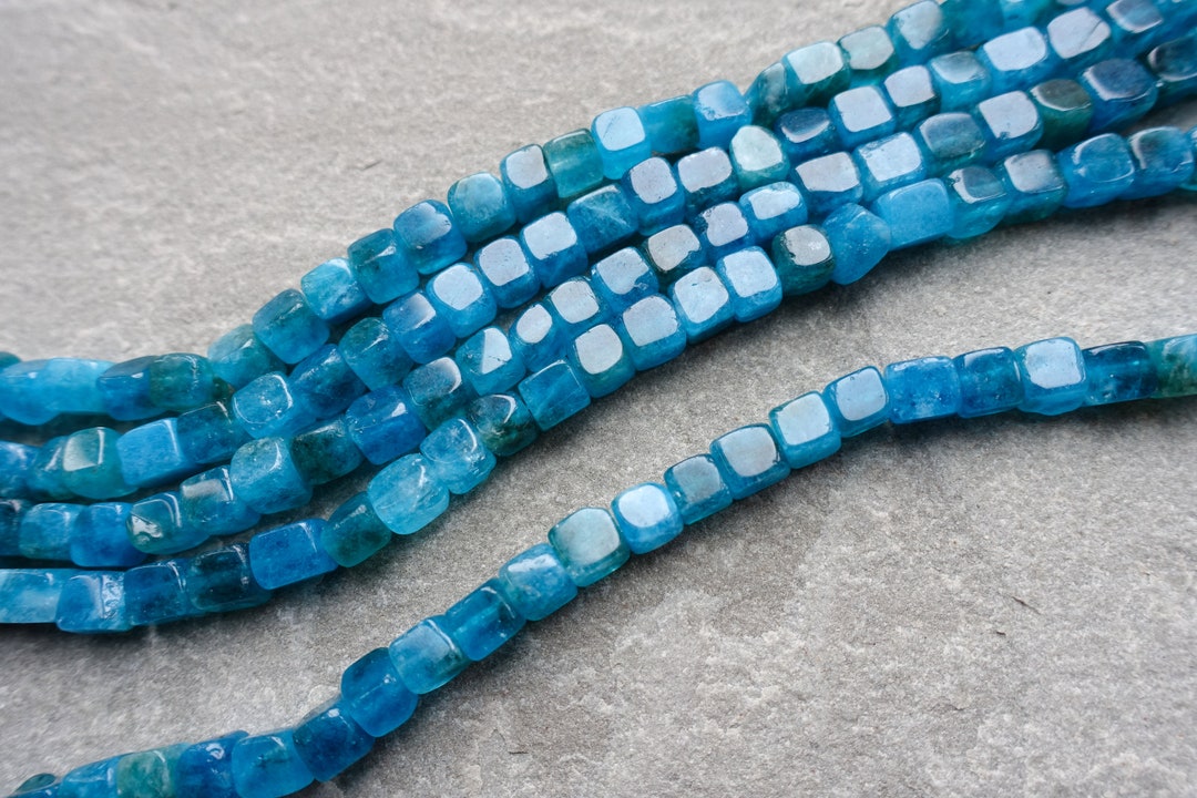 8mm Colored Jade Cube Beads Half Raw Beads Gemstone Beads - Etsy