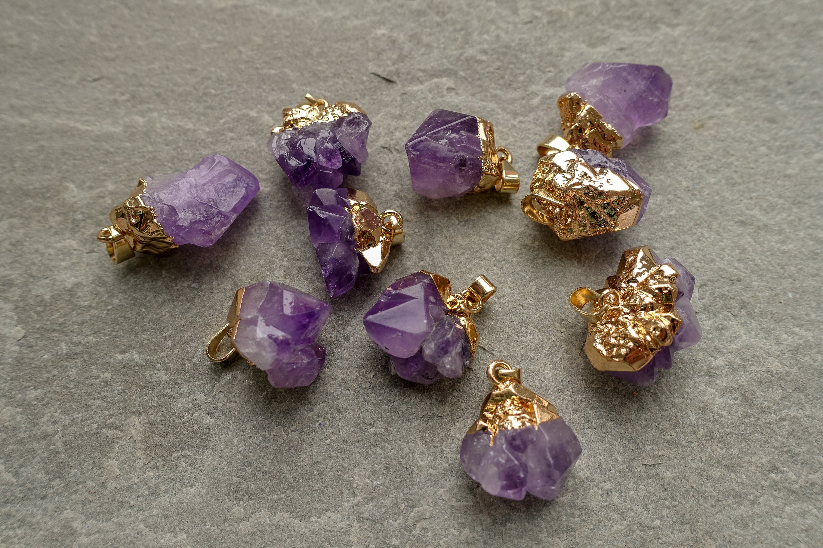 20% Sale Raw Natural Small Amethyst Crystal Pendant Freeform - Etsy