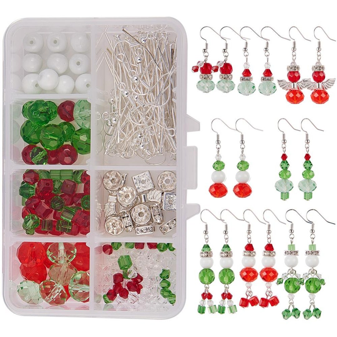 20% off DIY Christmas Earring Jewelry Kit, 8 Pairs Xmas Theme Dangle ...