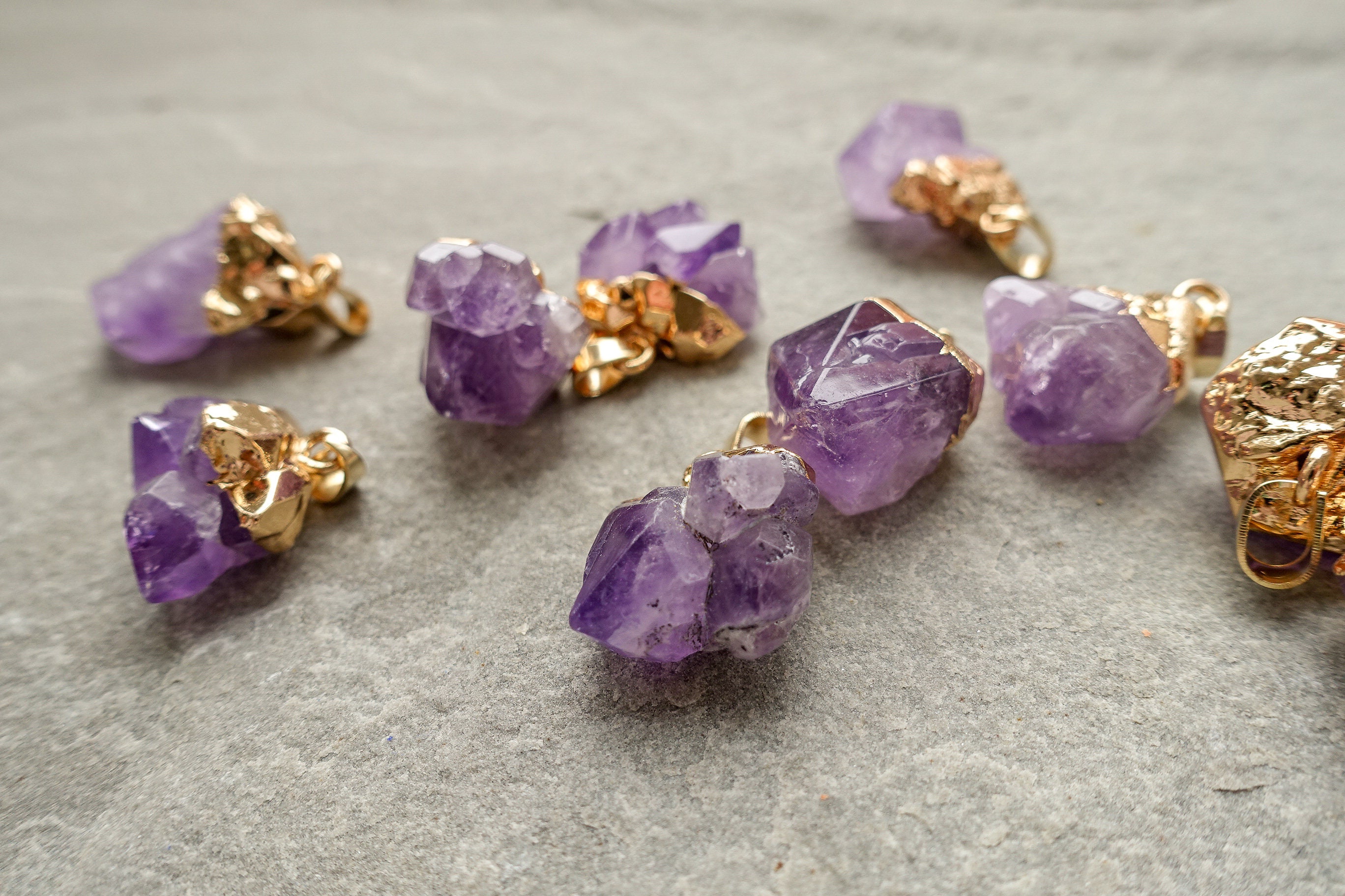 20% Sale Raw Natural Small Amethyst Crystal Pendant Freeform - Etsy