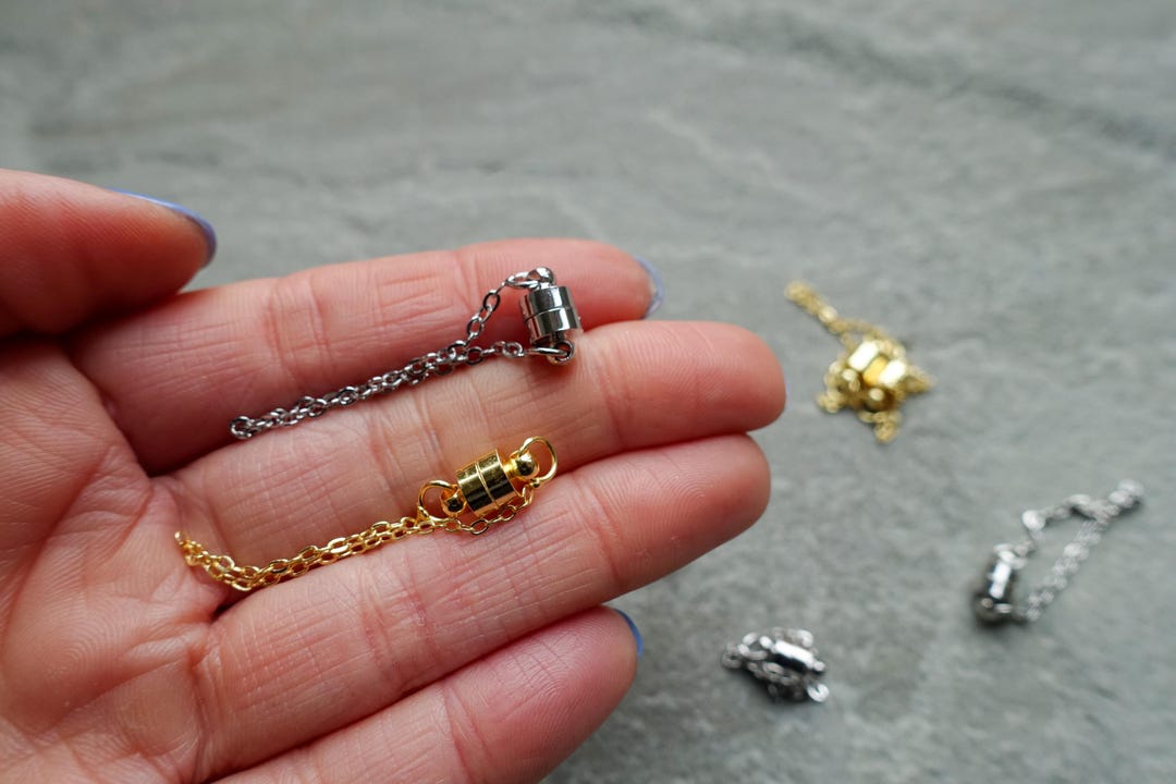 Magnetic Clasp With Cable Safety Chain, End Finding, Bracelet or ...