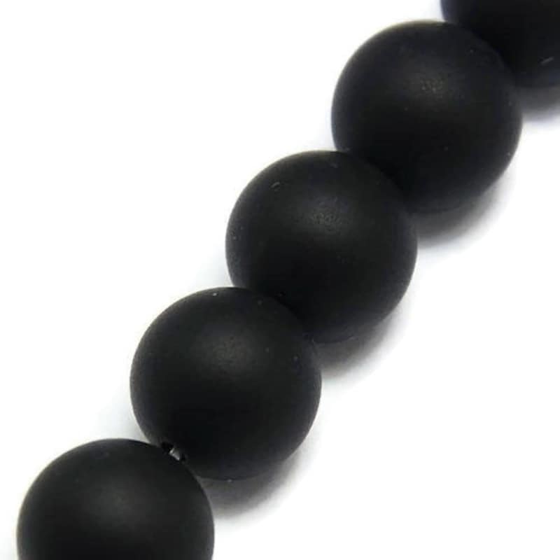 Matt Large Bead Necklace - Etsy UK